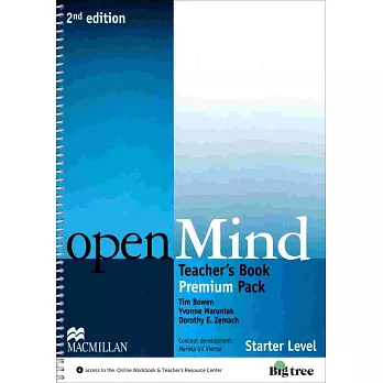 博客來-Open Mind 2/e (Starter) TB Premium Pack with DVD/1片 & Class Audio CD/1片 & Webcode (Asian ...