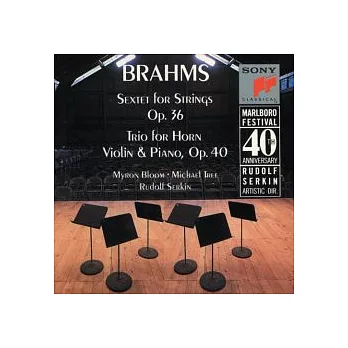 博客來-Rudolf Serkin / Brahms：Sextet for Strings Op.36、Trio for Horn Violin & Piano, Op.40