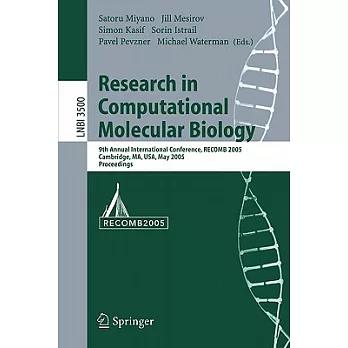博客來-Research in Computational Molecular Biology