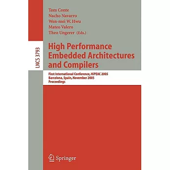 博客來-High Performance Embedded Architectures And Compilers: First ...