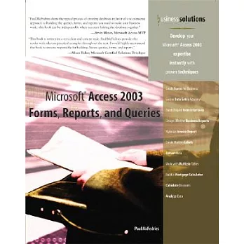 博客來-Microsoft Access 2003 Forms, Reports, and Queries