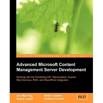 博客來-Advanced Microsoft Content Management Server Development