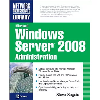 博客來-Microsoft Windows Server 2008 Administration