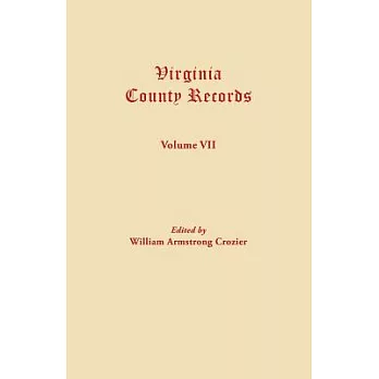 博客來-Virginia County Records. Volume VII