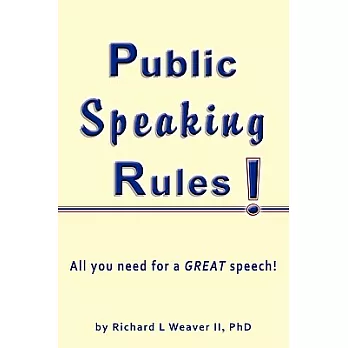 博客來-Public Speaking Rules!