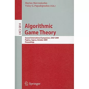 博客來-Algorithmic Game Theory: Second International Symposium, SAGT 2009 ...