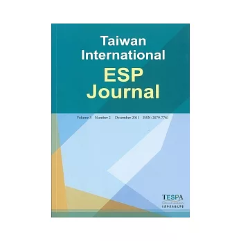 博客來-Taiwan International ESP Journal Vol.3, No.2, December 2011