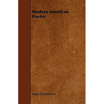 博客來-Modern American Poetry: An Introduction