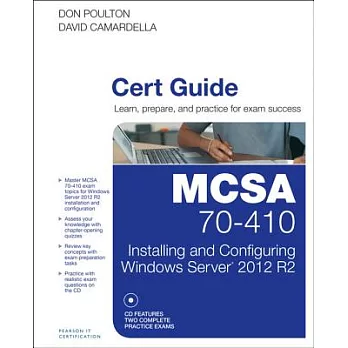 博客來-Mcsa 70-410 Cert Guide: Installing and Configuring Windows Server 2012 R2