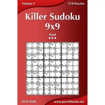 博客來-Killer Sudoku 9x9 - Hard - Volume 4 - 270 Puzzles