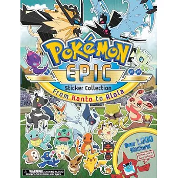 博客來-Pokémon Epic Sticker Collection: From Kanto to Alola