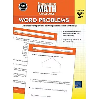 博客來-Singapore Math Challenge Word Problems Grade 3+