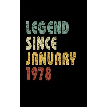博客來-Legend Since January 1978: Retro Birthday Gift Notebook With Lined ...