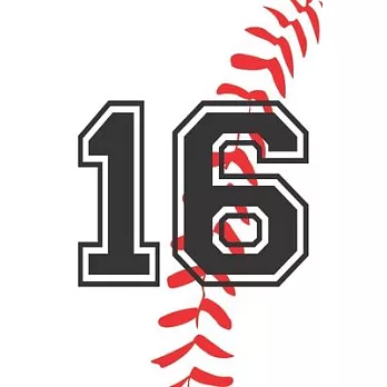 博客來-16 Journal: A Baseball Jersey Number #16 Sixteen Notebook For ...