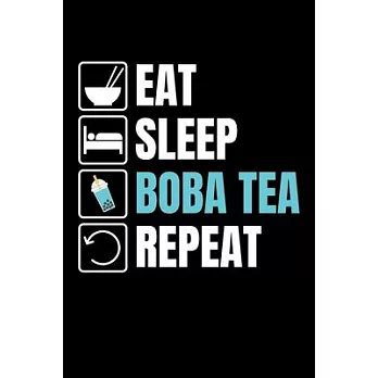 博客來-Eat Sleep Boba Tea Repeat: Journal / Notebook / Diary Gift - 6＂x9 ...