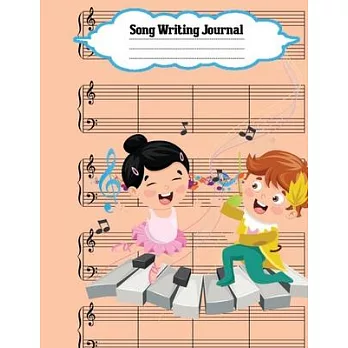 博客來-Song Writing Journal: Music Manuscript Paper, (Gifts for Music Lovers)