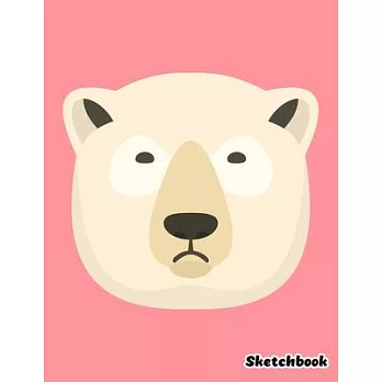 博客來-Sketchbook: Cute Polar Bear Sketchbook - 110 Pages 8.5＂x11＂ Large ...