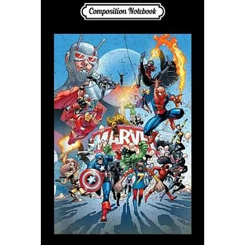 博客來-Composition Notebook: Marvel 80th Birthday Celebration Super Hero ...