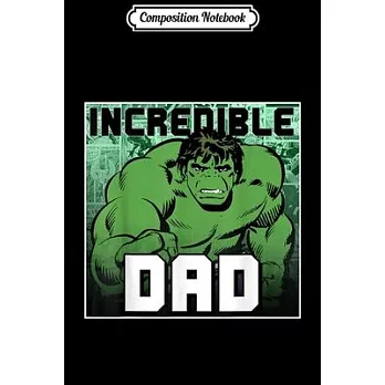 博客來-Composition Notebook: Marvel Hulk Father’’s Day Incredible Dad ...