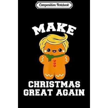 博客來-Composition Notebook: Funny Trump Christmas Gingerbread Man Cute ...