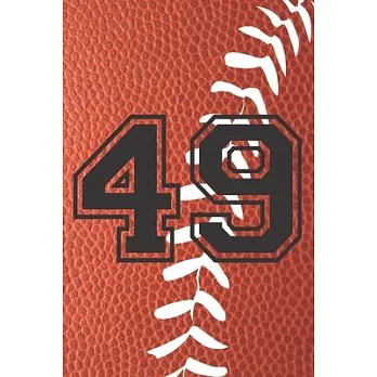 博客來-49 Journal: A Football Jersey Number #49 Forty Nine Notebook For ...