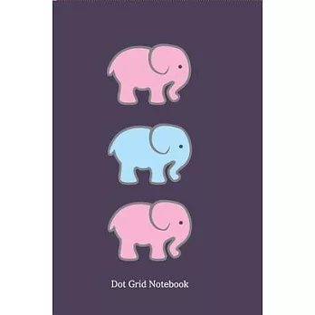 博客來-Dot grid Notebook: Cute Elephants Dotted Paper Journal for Design ...