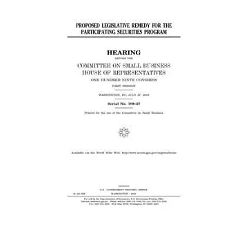 博客來-Proposed legislative remedy for the participating securities program