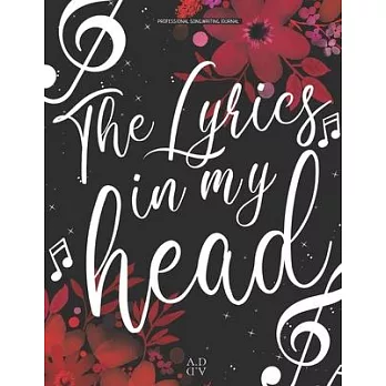 博客來-Professional Songwriting Journal The Lyrics in My Head: Notebook ...