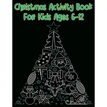 博客來-Christmas Activity Book For Kids Ages 6-12: Coloring, Matching ...