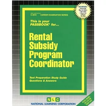 博客來-Rental Subsidy Program Coordinator: Passbooks Study Guide