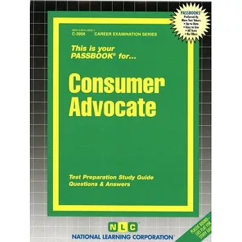 博客來-Consumer Advocate: Passbooks Study Guide