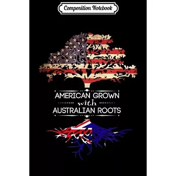 博客來-Composition Notebook: American Grown With Australian Roots ...