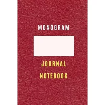 博客來-Monogram Personalized Notebook (6 * 9) 105 lined pages Journal ...