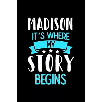 博客來-Madison It’’s Where My Story Begins: Madison Dot Grid 6x9 Dotted ...