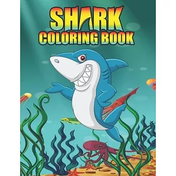 博客來-Shark coloring Book: Shark coloring Book for Kids, toddlers, Baby ...