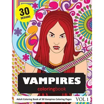 博客來-Vampires Coloring Book: 30 Coloring Pages of Vampire Designs in ...
