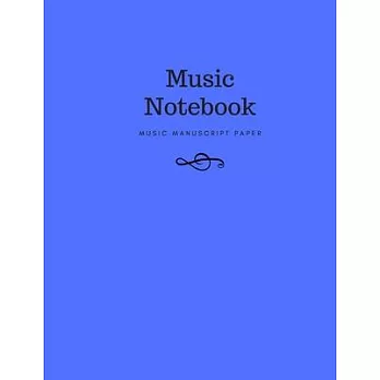 博客來-Blank Sheet Music Notebook: Music Manuscript Paper / White Marble ...