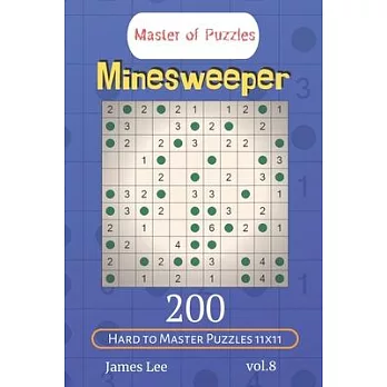 博客來-Master of Puzzles - Minesweeper 200 Hard to Master Puzzles 11x11 vol.8