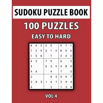 博客來-Sudoku Puzzle Book, Easy To Hard, 100 Puzzles Vol 4: Perfect Sudoku ...