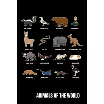 博客來-Animals Of The World: Rare Animals Memes Journal, Wildlife Notebook ...
