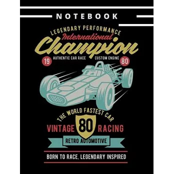 博客來-Notebook Legendary Performance Vintage Racing: Wide Ruled ...