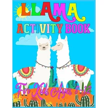 博客來-Llama Activity Book For Kids Ages 8-12: A Fun Kid Workbook Game For ...