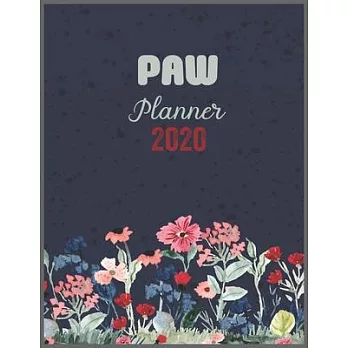 博客來-PAW Planner 2020: Daily Weekly Planner with Monthly quick-view/over view with 2020 calendar