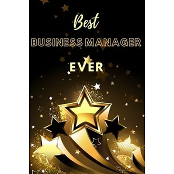 博客來-Best Business Manager Ever: Lined Journal (Black and Gold Stars Design)