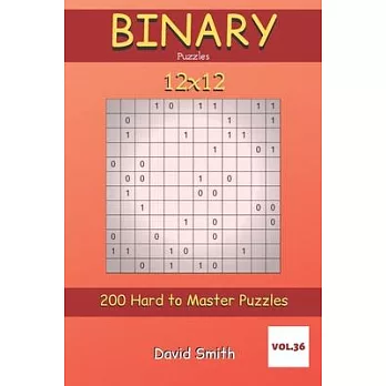 博客來-Binary Puzzles - 200 Hard to Master Puzzles 12x12 vol.36