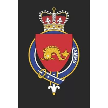 博客來-James: James Coat of Arms and Family Crest Notebook Journal (6 x 9 ...