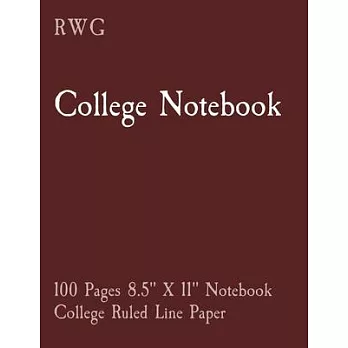 博客來-College Notebook: 100 Pages 8.5 X 11 Notebook College Ruled Line Paper