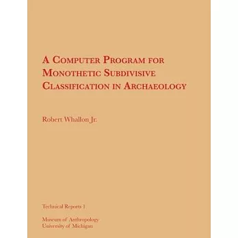 博客來-A Computer Program for Monothetic Subdivisive Classification in ...