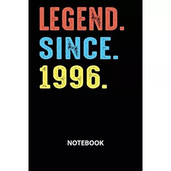 博客來-Legend Since 1996 Notebook: Birthday Year 1996 Gift For Boys And ...