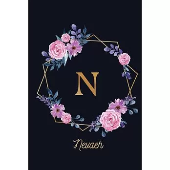 博客來-Nevaeh: Monogram Initial Personalized Notebook Journal Gift For ...